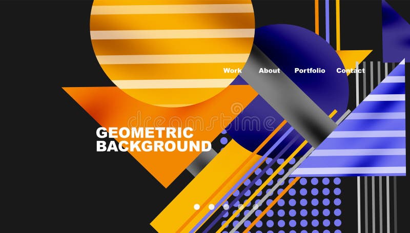 Geometric Abstract Background with Bold Shapes and Contrasting Colors ...