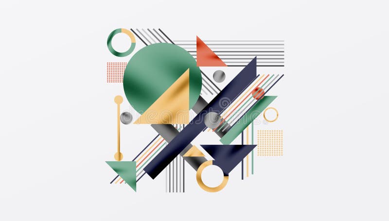 Geometric Abstract Background with Bold Shapes and Contrasting Colors ...