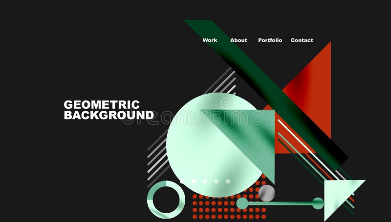 Geometric Abstract Background with Bold Shapes and Contrasting Colors ...