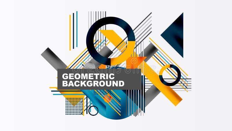 Geometric Abstract Background with Bold Shapes and Contrasting Colors ...