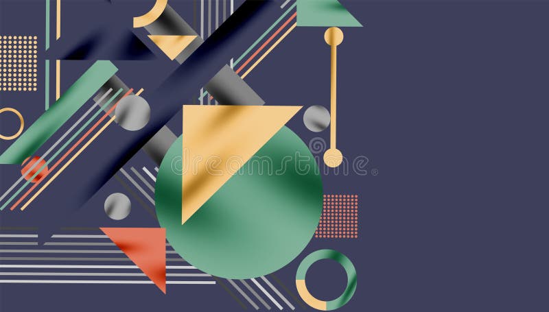 Geometric Abstract Background with Bold Shapes and Contrasting Colors ...