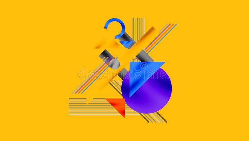 Geometric Abstract Background with Bold Shapes and Contrasting Colors ...