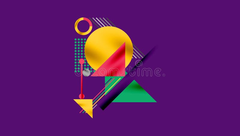 Geometric Abstract Background with Bold Shapes and Contrasting Colors ...