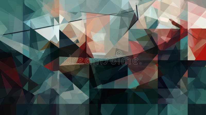 Geometric Abstract Background Bold Shapes and Lines Stock Illustration ...