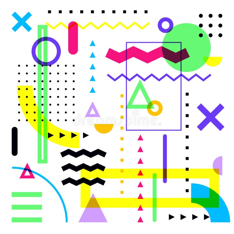 Geometric Abstract Background. Colorful Vector Trendy Design Elements ...