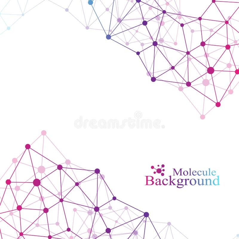 Geometric Abstract Background with Connected Line and Dots. Big Data ...