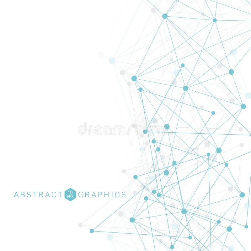 Abstract Particle Background Mess Network Nodes Connected In Web Stock Vector Illustration