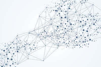 Geometric Abstract Background with Connected Line and Dots. Structure ...