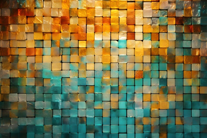 Geometric Abstract Background with a Grid-like Pattern of Colorful ...