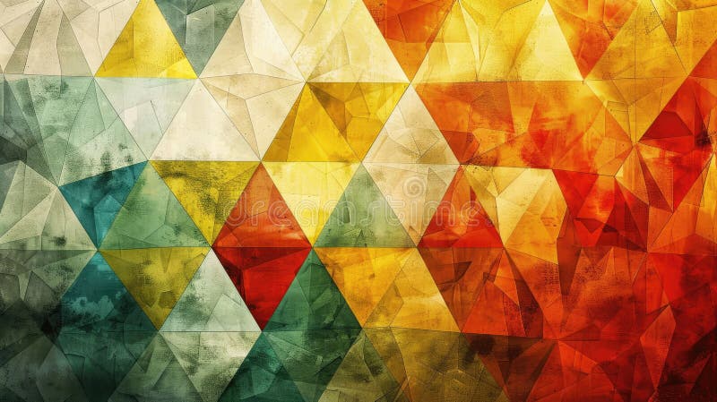 Geometric Abstract Background with a Gradient of Autumn Colors. Stock ...