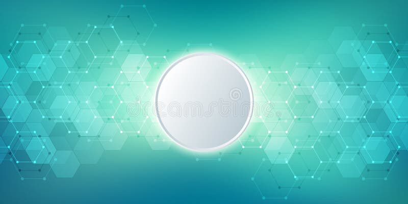 Geometric Abstract Background with Hexagons Elements. Medical ...