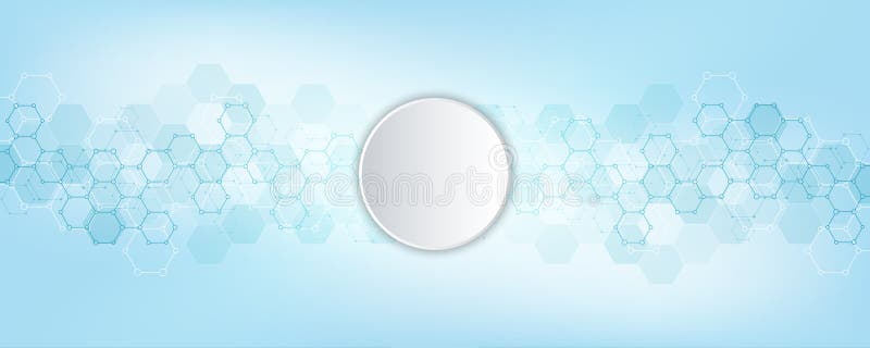 Geometric Abstract Background with Hexagons Elements. Medical ...
