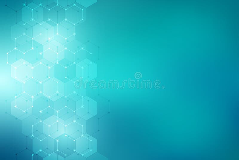Geometric Abstract Background with Hexagons Elements. Medical ...