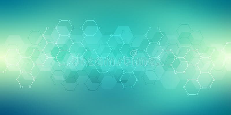 Geometric Abstract Background with Hexagons Elements. Medical ...