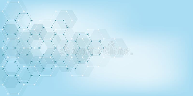 Geometric Abstract Background with Hexagons Elements. Medical ...