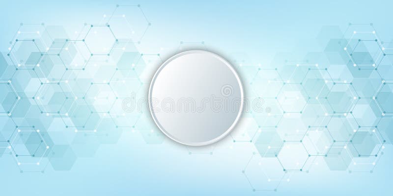 Geometric Abstract Background with Hexagons Elements. Medical ...