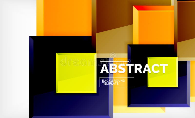 Geometric Abstract Background, Modern Square Design Stock Vector ...