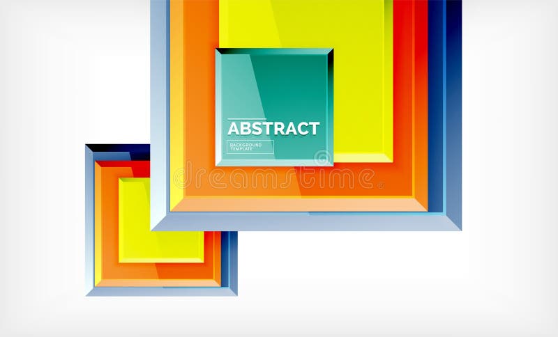 Geometric Abstract Background, Modern Square Design Stock Vector ...