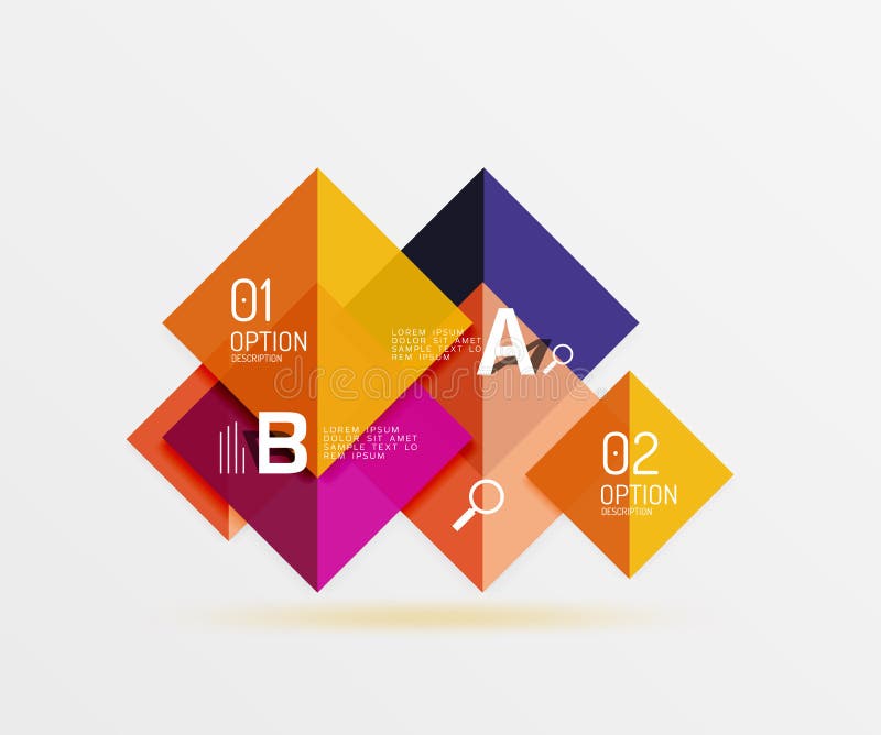 Geometric Abstract Background with Option Infographic Stock Vector ...