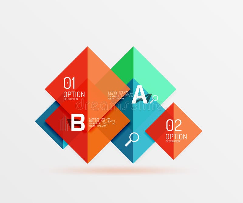 Geometric Abstract Background with Option Infographic Stock ...