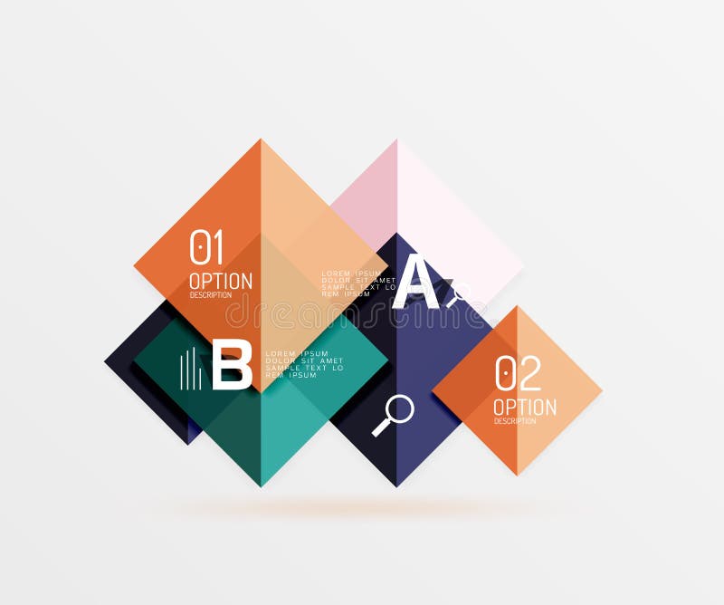 Geometric Abstract Background with Option Infographic Stock ...