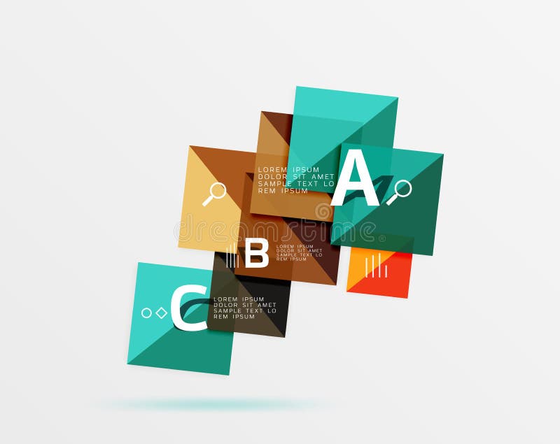Geometric Abstract Background with Option Infographic Stock ...
