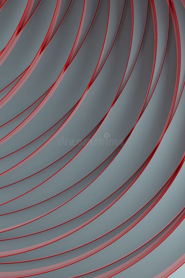 Geometric Abstract Background, Pattern - Thin Red Curved Lines, Grid on ...