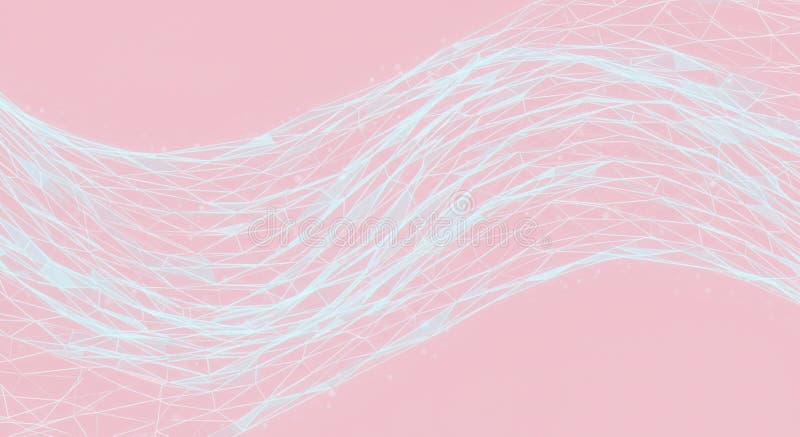 Geometric Abstract Background with Plexus Lines on Pink, Futuristic ...