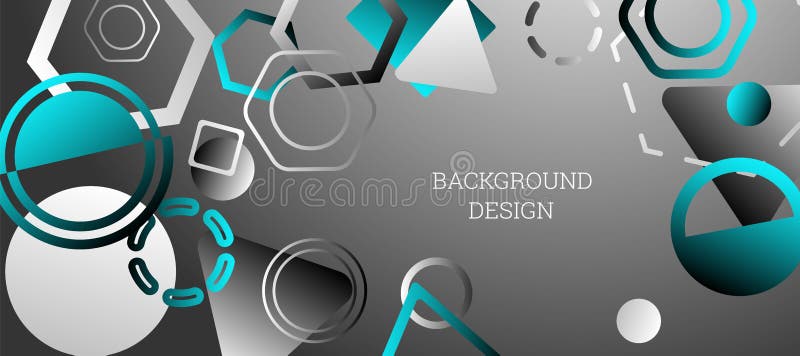 Geometric Abstract Background. Various Geometric Shapes. Cover Design ...