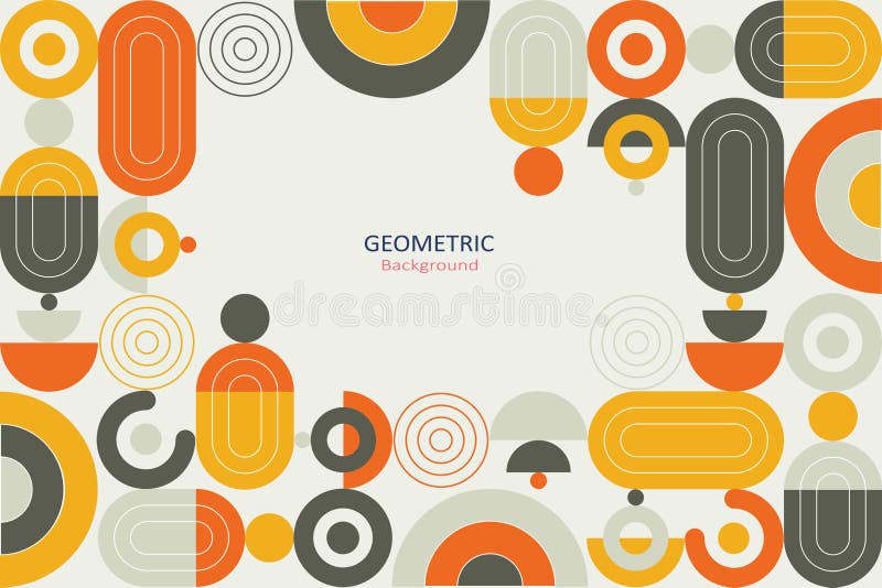 Geometric Abstract Background, Template Flat Design of Mosaic with the ...