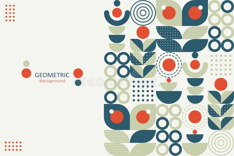 Geometric Abstract Background, Template Flat Design of Mosaic with the ...