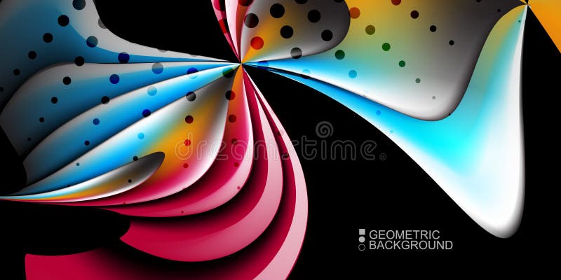 Geometric Shaped Objects Colorful Abstract Background Stock Vector