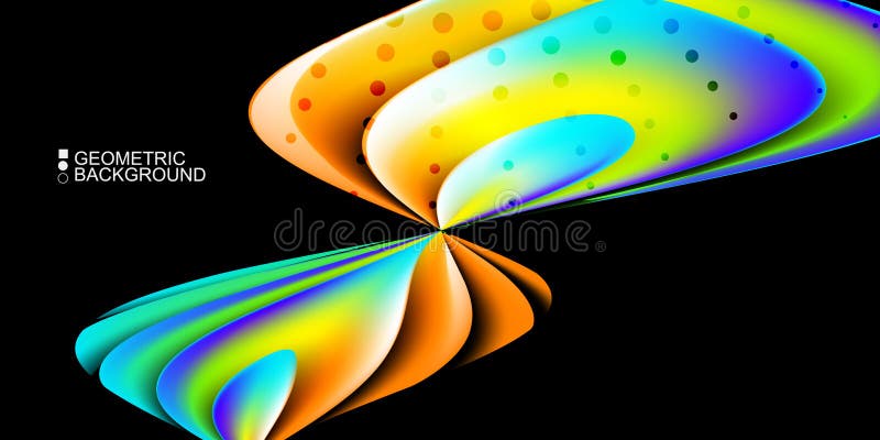 Geometric Shaped Objects Colorful Abstract Background Stock Vector