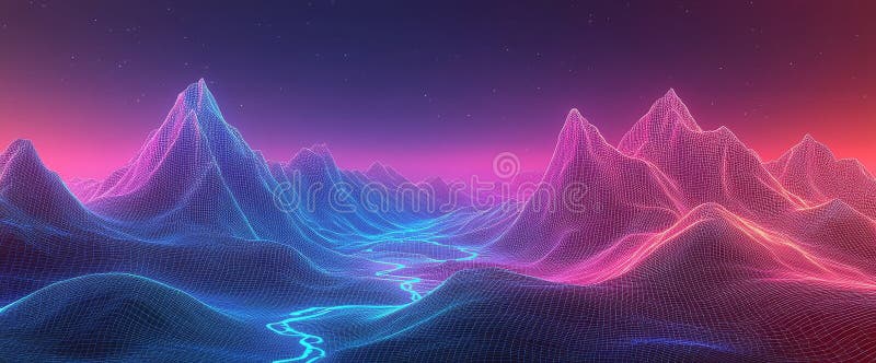 Geometric Abstract Background, Virtual Reality Environment, Space ...