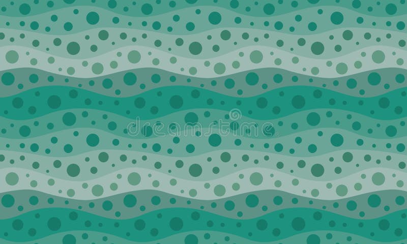 Geometric Abstract Background with Wavy Shapes and Circles Stock Vector ...