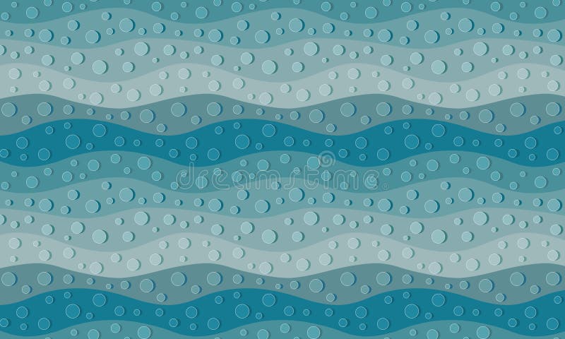 Geometric Abstract Background with Wavy Shapes and Circles Stock Vector ...