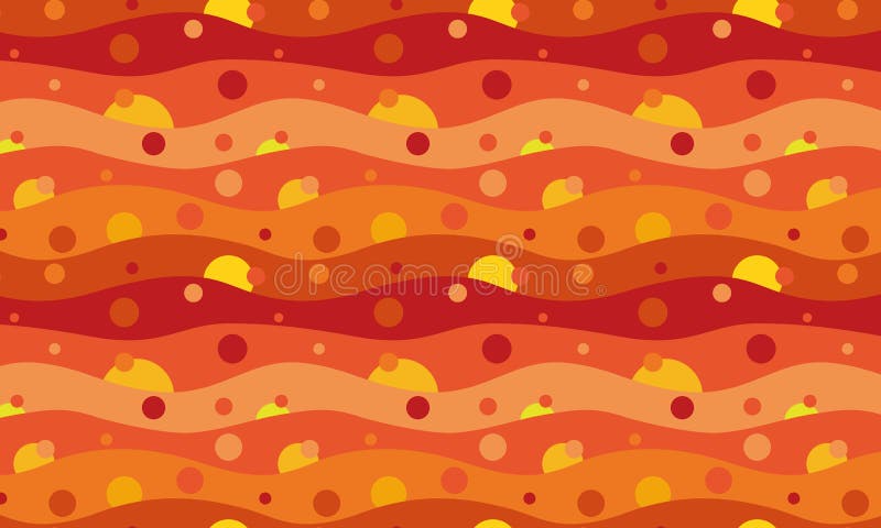 Geometric Abstract Background with Wavy Shapes and Circles Stock Vector ...