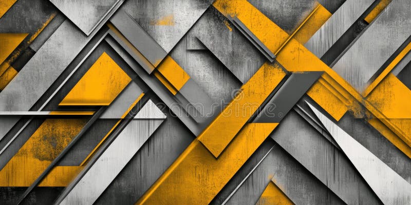Geometric Abstract Background with Yellow and Gray Diagonal Lines for ...