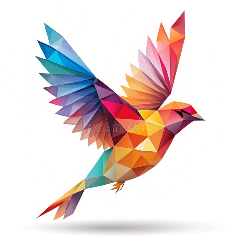 Geometric Abstract Bird in Flight Stock Illustration - Illustration of ...