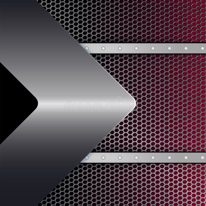 Geometric Black Red Design with Metal Mesh, Rivets and a Metallic Arrow ... Geometric Black Red Design with Metal Mesh, Rivets and a Metallic Arrow ...