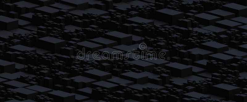 Geometric Abstract Buildings from Dark Blocks Background Stock ...