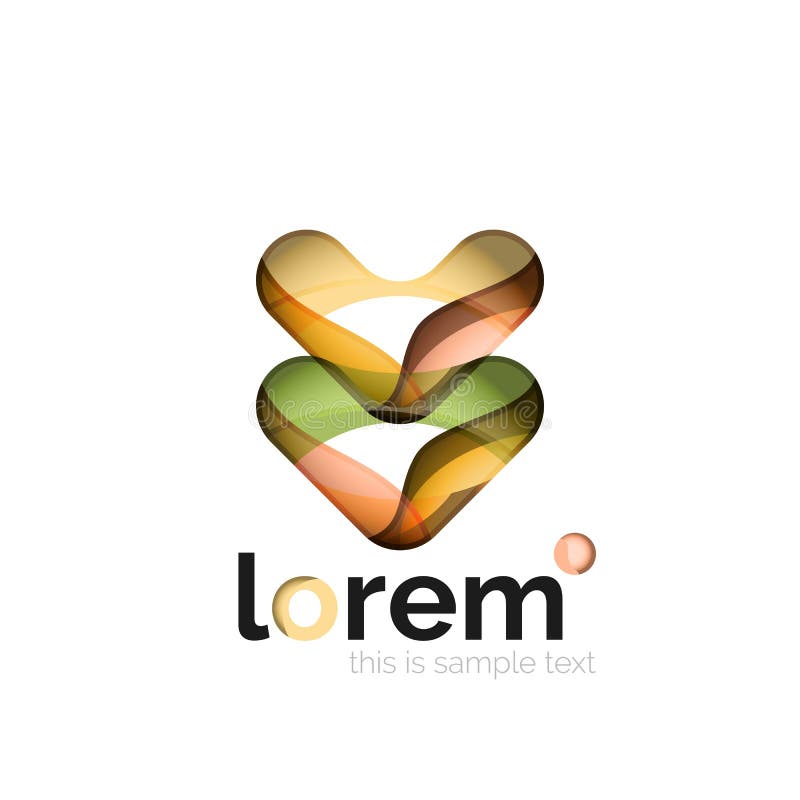 Geometric Abstract Business Icon Template, Smooth Shape Stock Vector ...