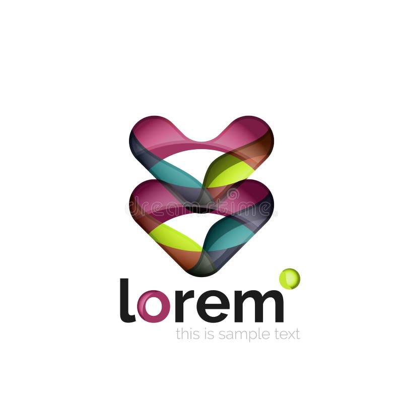 Geometric Abstract Business Icon Template, Smooth Shape Stock Vector ...