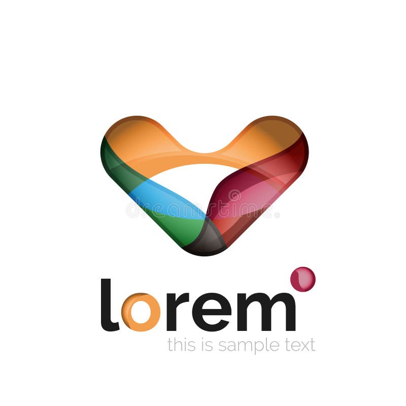 Geometric Abstract Business Icon Template, Smooth Shape Stock Vector ...