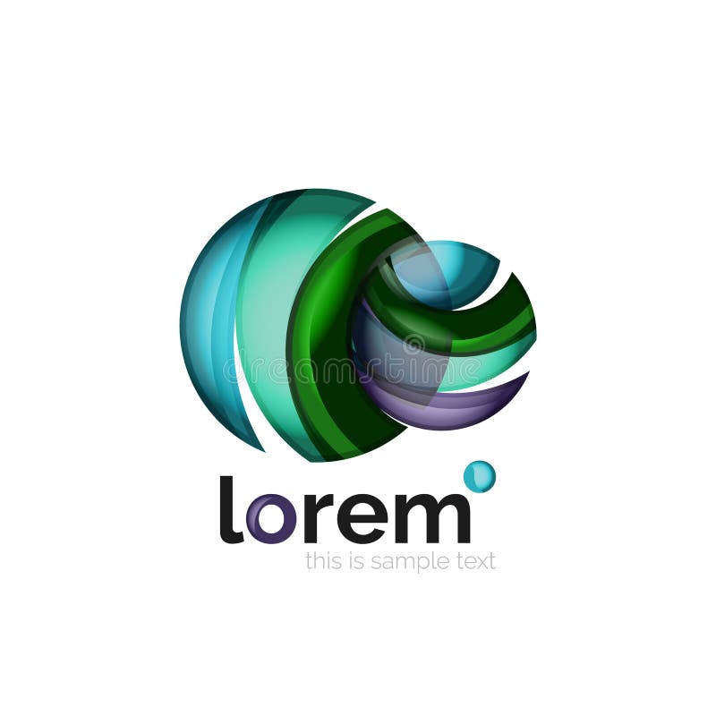 Geometric Abstract Business Icon Template, Smooth Shape Stock Vector ...