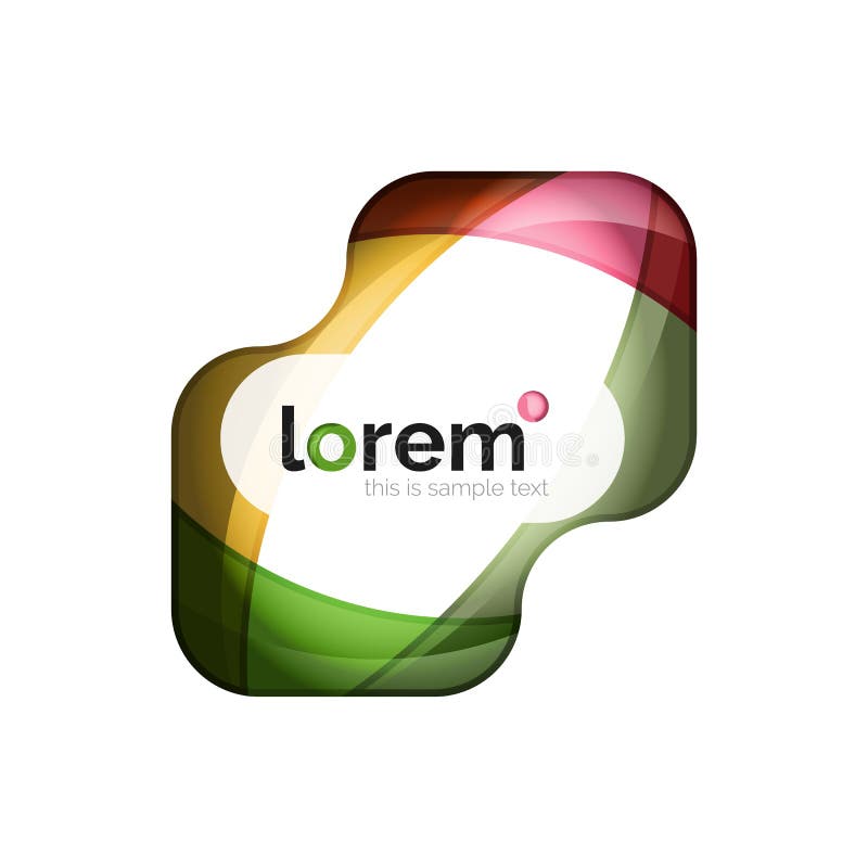 Geometric Abstract Business Icon Template, Smooth Shape Stock Vector ...