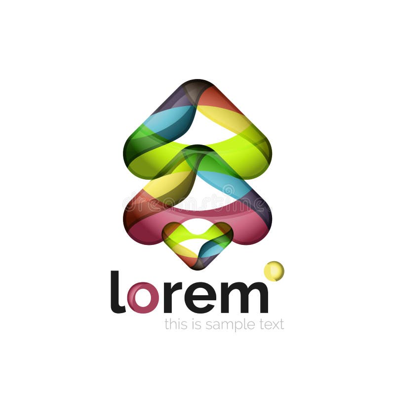 Geometric Abstract Business Icon Template, Smooth Shape Stock Vector ...