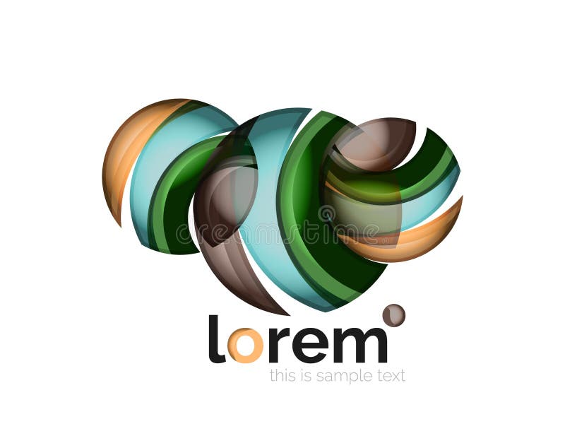 Geometric Abstract Business Icon Template, Smooth Shape Stock Vector ...