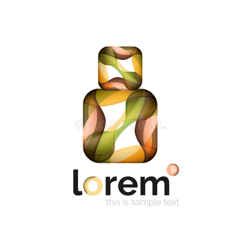 Geometric Abstract Business Icon Template, Smooth Shape Stock Vector ...