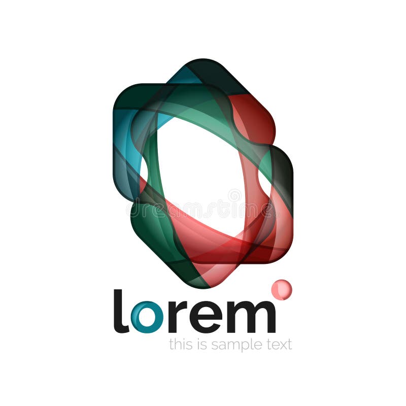 Geometric Abstract Business Icon Template, Smooth Shape Stock Vector ...